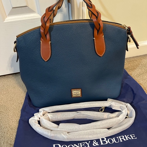Dooney & Bourke | Bags | Dooney And Bourke Celeste Satchel Denim Blue ...